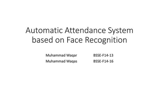 SMART ATTENDANCE SYSTEM USING QR CODE WITH SMS.pptx | Computing | Technology & Computing