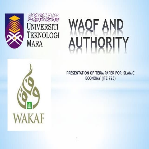 Waqf and authority | PPT