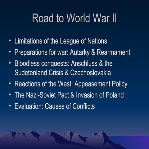 War In Europe Slides | PPT