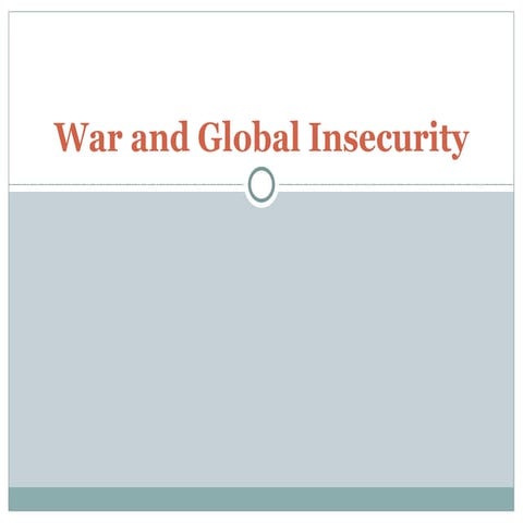 War and global security | PPT