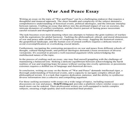 War And Peace Essays.pdf