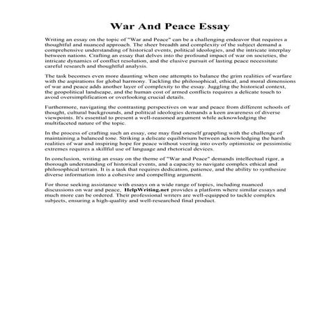 War And Peace Essay.pdf