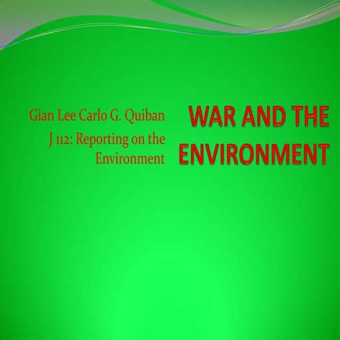 War and the Environment | PPTX