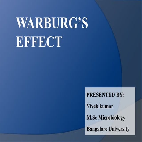 Warburg effect | PPTX