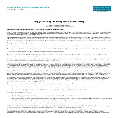 Advertisement Thesis | PDF