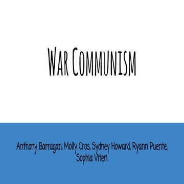 Communism in russia 1900 1940 | PPTX