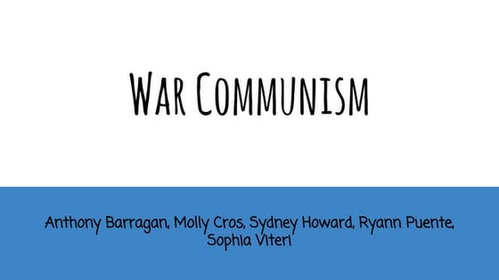 Communism in russia 1900 1940 | PPTX