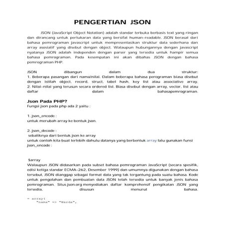 Decode-encode Json (Wardatul Husnia - 1100631042) | PDF