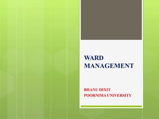 Types of ward | PPT