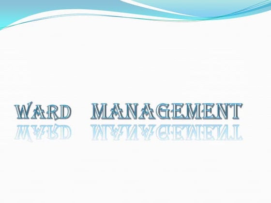 Ward Management | PPT