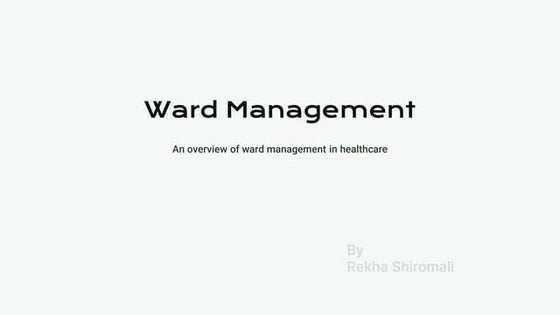 Ward Management | PPT