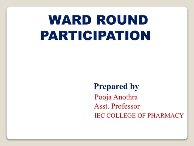 Ward Round Participation | PPT