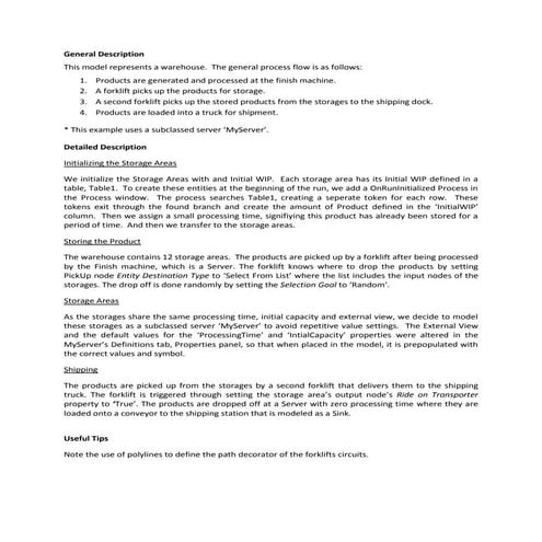 Warehouse example | PDF