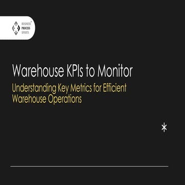 Warehouse KPIs to Monitor: Essential Metrics for Operational Excellence ...