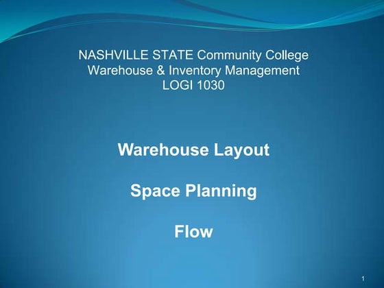 Warehouse design and layouts with case study and examples | PPTX