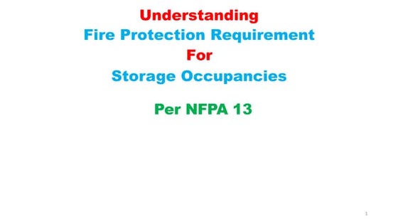 Basic Guide to NFPA 13 Occupancy and Commodity Classifications | PDF ...