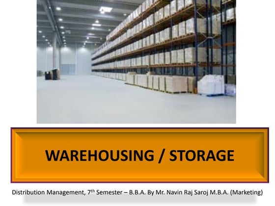 Warehouse design and layouts with case study and examples | PPT