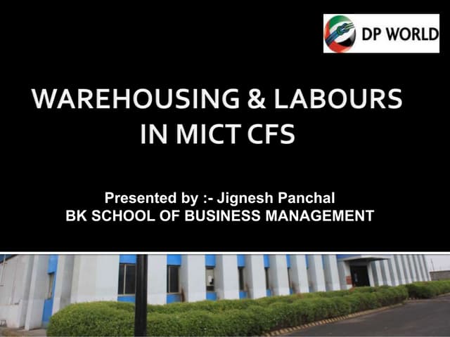 ICD,CFS and Deep Water port | PPTX