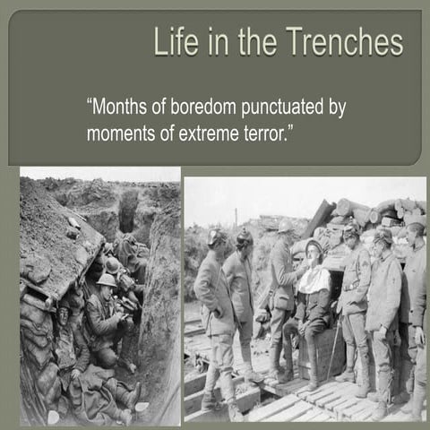 World War 1 Trench Life/Warfare | PPTX