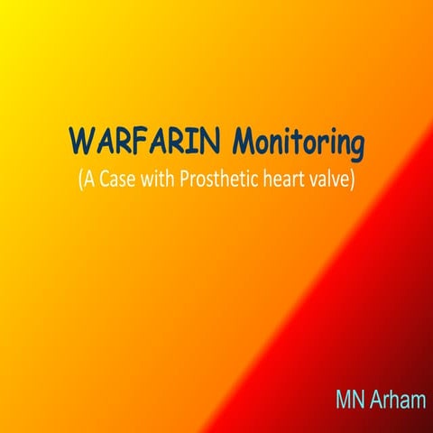 Warfrin Monitering | PPTX