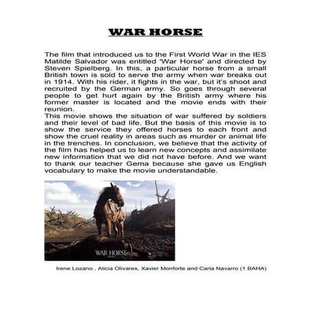 War horse | PDF