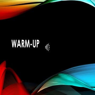 Warm up power | PPT