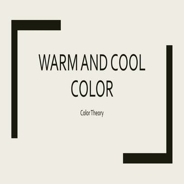 Warm and cool colors | PPTX