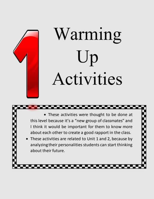 English club activities | PDF | Homework and Study | Education