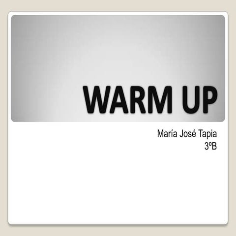 WARM UP | PPT