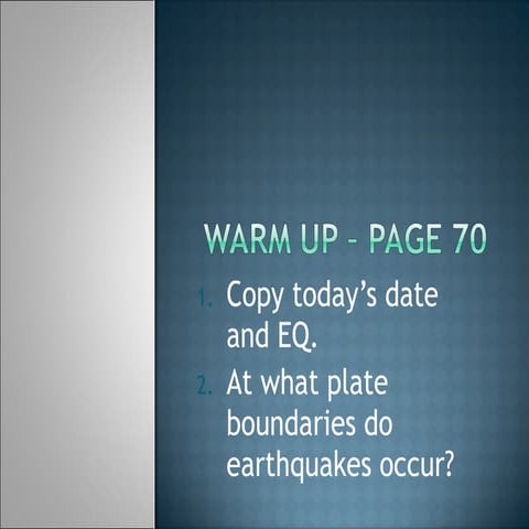 Warm up – page 70 w sound | PPT