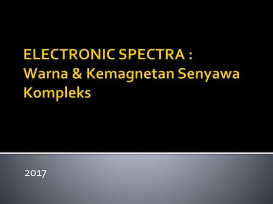 Charge-Transfer-Spectra. metal to metal, metal to ligand | PPT