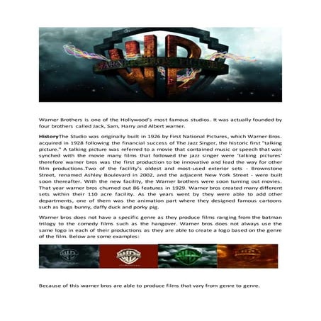Warner bros. | PPTX