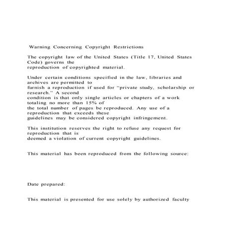 Warning Concerning Copyright Restrictions The copyrigh | DOCX