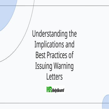 Warning Letter Format, Written Warning Form | PPTX