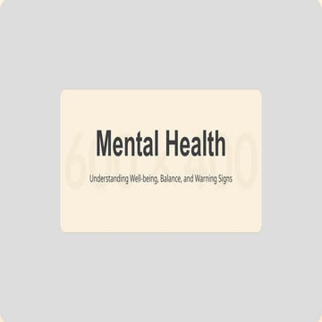 Warning Signals -Mental Health Overview.pptx