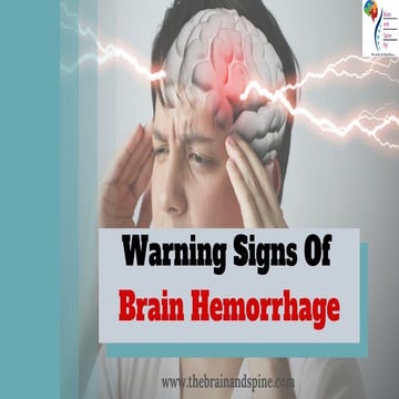 Warning Signs Of Brain Hemorrhage | PPT