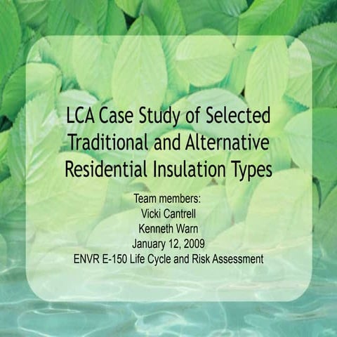 Warn LCA Insulation | PPT