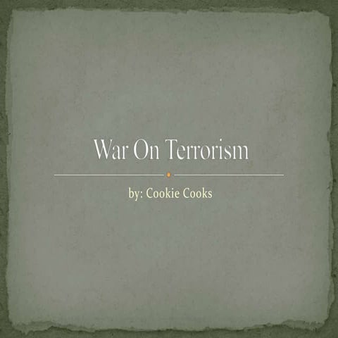 War On Terrorism | PPT
