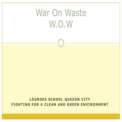 War on waste | PPTX