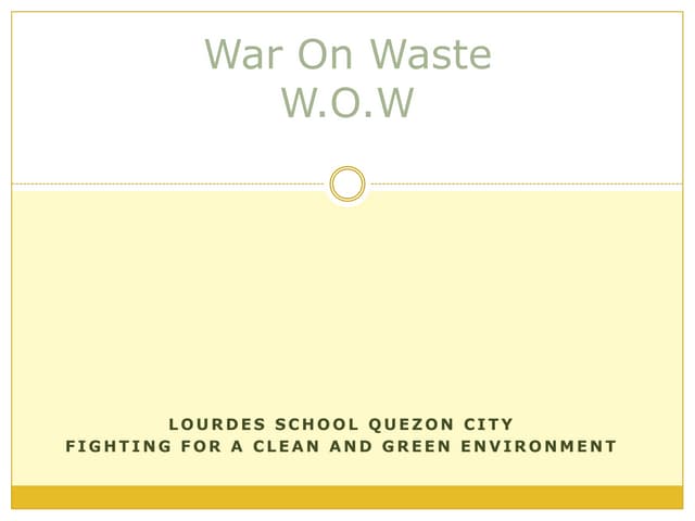 War on waste | PPTX