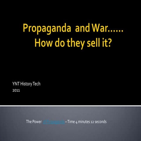 US WWI Propaganda | PPT