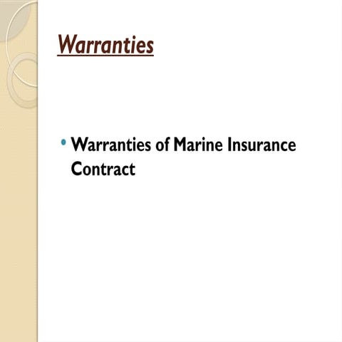 WARRANTIES in Marine Insurance definition .pptx