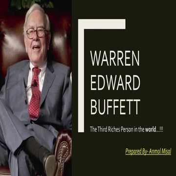Warren Buffett -a short biography | PPT