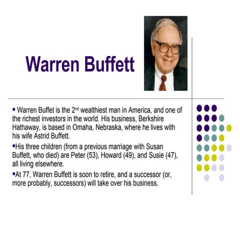 Warren Buffett Slideshow | PPT