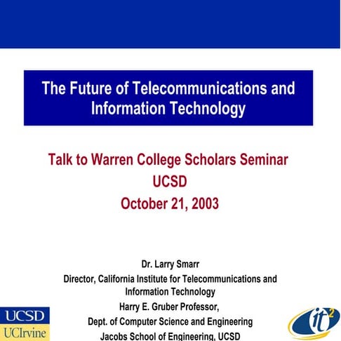 The Future of Telecommunications and Information Technology | PPT