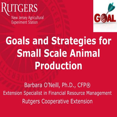 Goal-Setting Presentation for Personal and Farm Business Goals | PDF ...