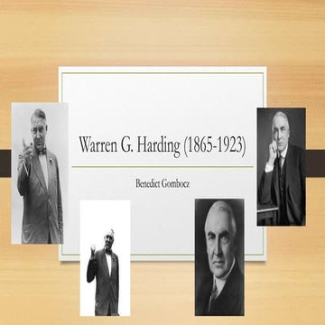 Warren G. Harding (1865-1923) | PPTX