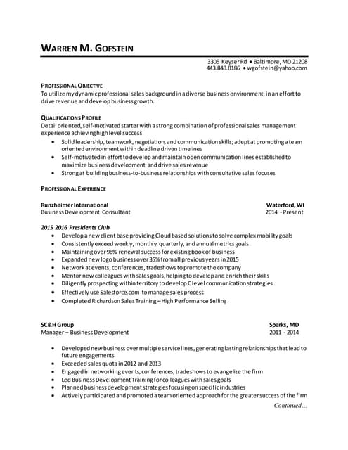 Warren Gofstein presentations