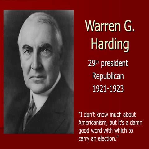 Warren Harding | PPT