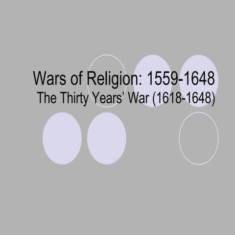 Wars Of Religion Thirty Years War | PPT